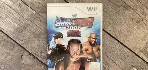 Smack Down vs Raw 2008 Wii диск лицензия