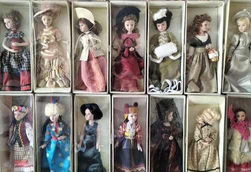 Кукла фарфоровая коллекционная дамы эпохи