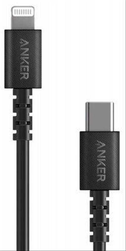 Кабель Anker Powerline USB-C/Lightning 0.9м Black