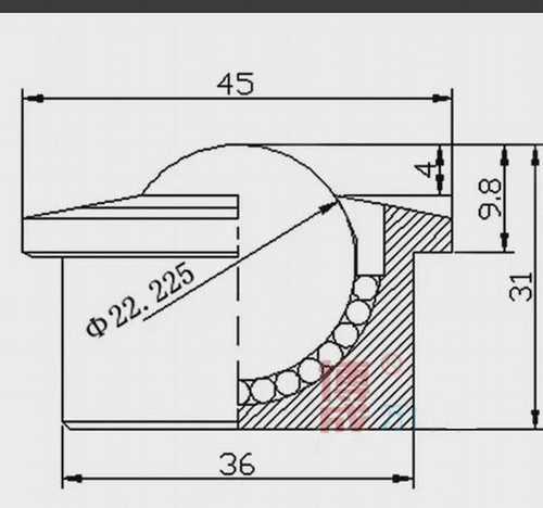 Мебельные ролики Nylon SP12 SP15 SP22 SP-22
