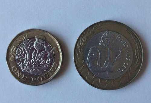 Монеты великобритании,Португалии, Германии
