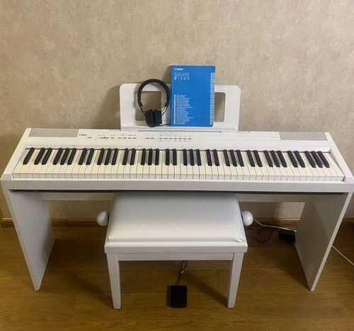 Цифровое пианино yamaha p105   банкетка наушники