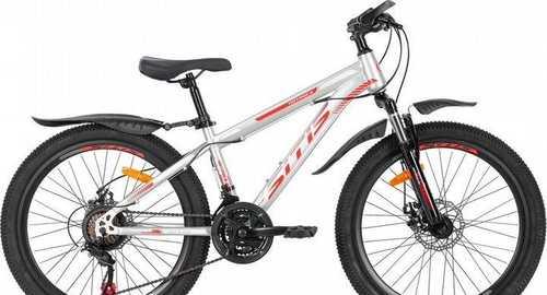 Велосипед sitis hotrock 24" (2023) серо-красный