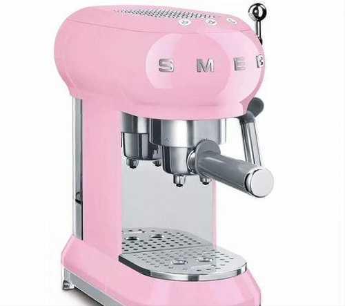 Кофеварка рожковая Smeg ECF01, розовый