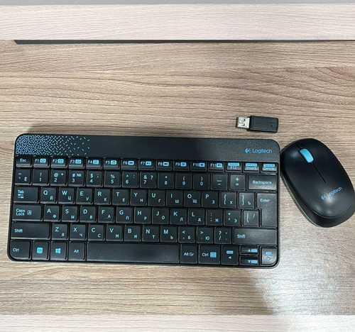 Беспроводная клавиатура и мышь logitech