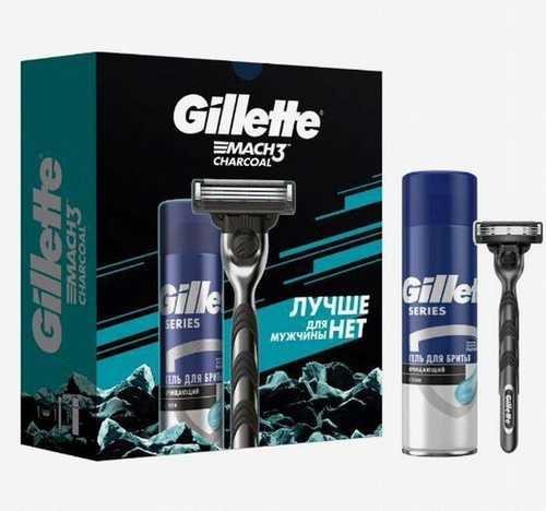 Набор гель для бритья Gillette   станок с лезвием