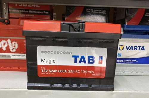 Аккумулятор Tab Magic 62Ач 600А Установка