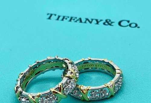 Tiffany & Co золотое кольцо с цирконами