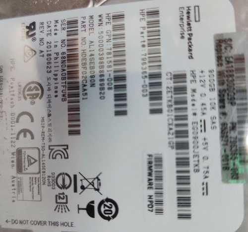 HDD SAS HPE 781581-008 900gb 10k