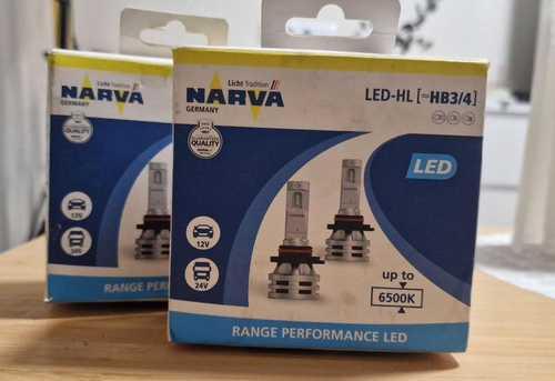 Набор автоламп LED narva hb3/4 6500k 12-24v 24w