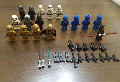 Минифигурки и оружие Lego star wars