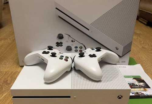 Xbox One s 1tb 2 геймпада + 481 игра