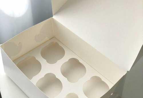 Коробка для 6 капкейков(кондитерская упаковка)