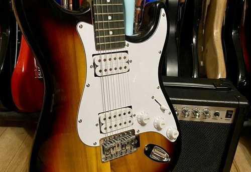Электрогитара Stratocaster HH + Комбик 20 ват