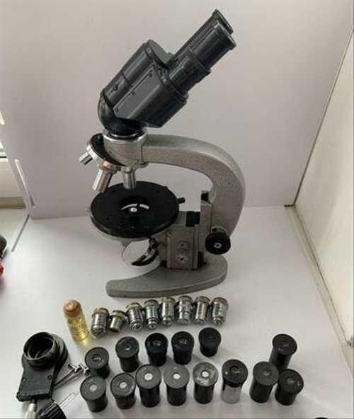 Микроскоп ау-12 окуляры линза,обьективы набор