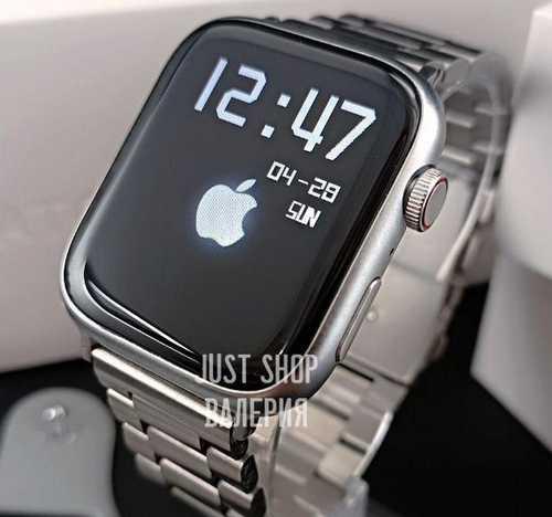 Часы Apple Watch 8 (Блочный ремешок) Серебро