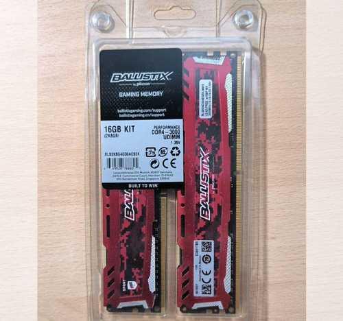 DDR4 2*8 Crucial Ballistix Micron E-Die 4000 CL 16