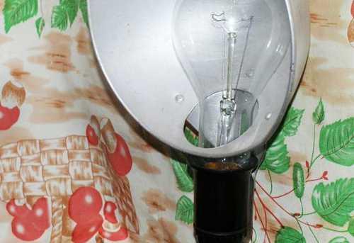 Лампа 100 Вт на прищепке для фотосъемки, 1977 - бу