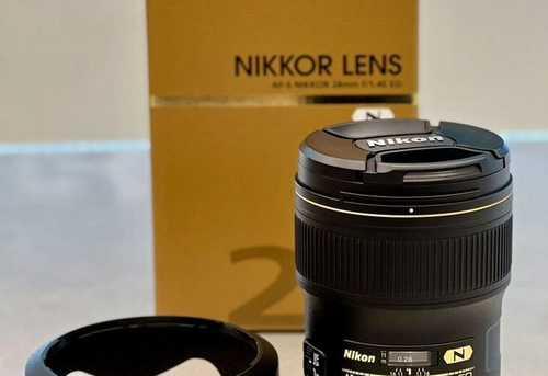 Объектив Nikon 28mm f/1.4E ED AF-S Nikkor