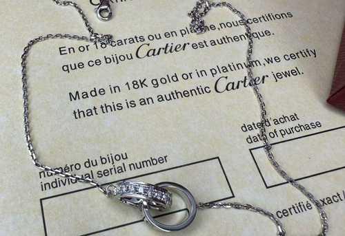 Cartier колье белое золото с бриллиантами