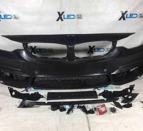 Передний бампер BMW 4 F32 M4 look версия с птф