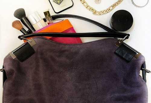 Женская фиолетовая сумка с ручками на плечо новая