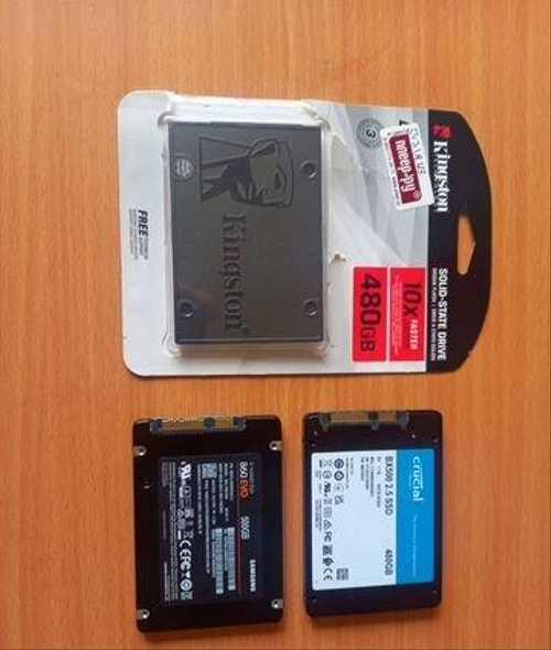 SSD на ноутбук 500гб Evo/Kingston/Crucial