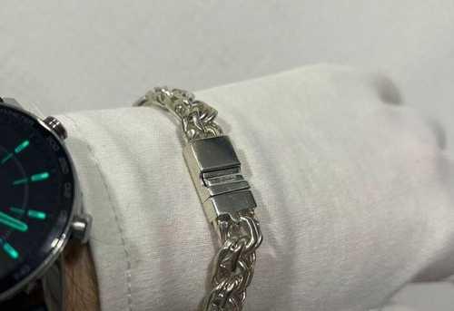 Серебренный браслет мужской массивный 925