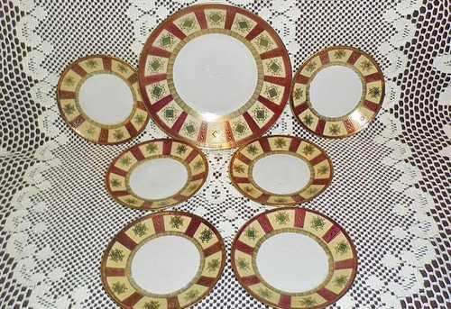Антикварный набор (6 розеток + тарелка)