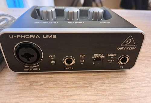 Внешняя звуковая карта behringer u-phoria um2