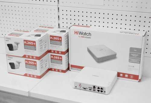Наружные ip-камеры HiWatch 4Mpx и видеорегистратор