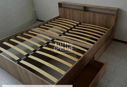 Кровать 140х200 двуспальная с ящиками