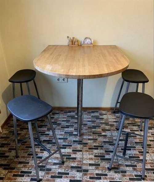 Барная стойка для кухни со стульями IKEA
