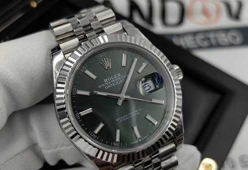 Часы Rolex Datejust зеленый циферблат 41 мм