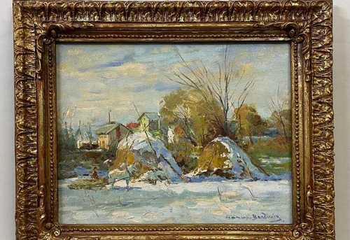 Картина "Первый снег" В. Братанюк