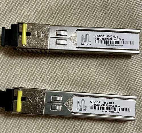 SFP модуль NetLink SFP-OT-SC01-1550-G-20km