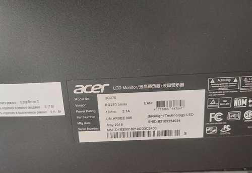 Монитор Acer RG270bmiix
