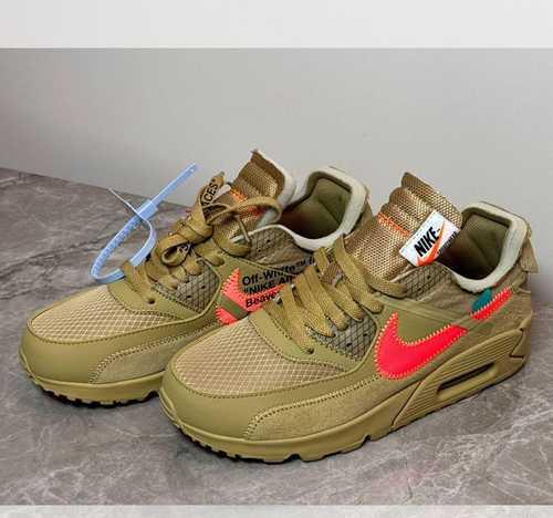 Кеды Off-White x Nike Air Max 90 Desert Ore