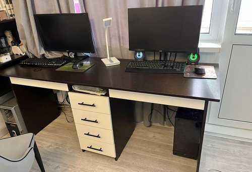 Стол компьютерный письменный на два места