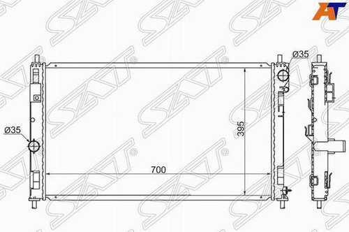 Радиатор охлаждения Додж Калибр