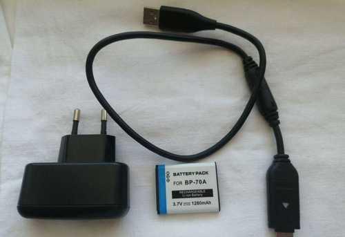 Аккумулятор BP70A и USB шнур для Samsung