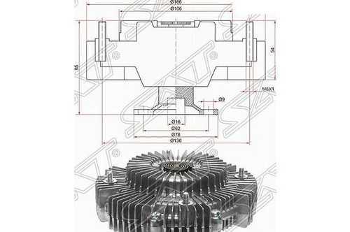 Вискомуфта 1H Land Cruiser