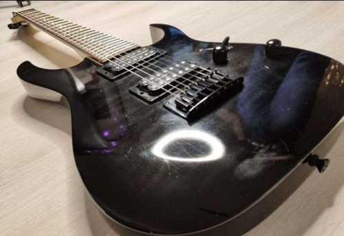 7 струнная электрогитара ibanez GRG7221QA-TKS