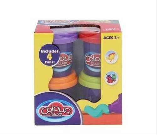 Пластилин для лепки colour dough 4 цвета (9201)
