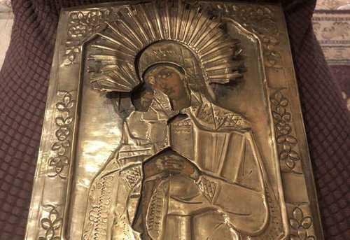 Старинная икона Богородица Взыскание Погибавших