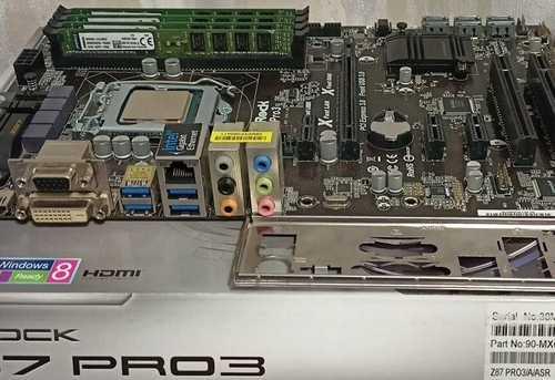 Связка Asrock Z87 Pro3 + i5 4440 + 16Gb DDR3