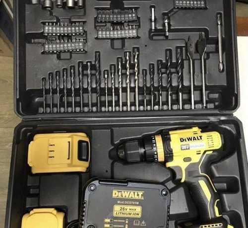 Аккум-Шуруповерт Dewalt 26v ударный + Набор