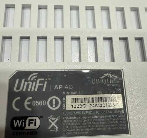 Точка доступа wifi Ubiquiti unifi ap ac