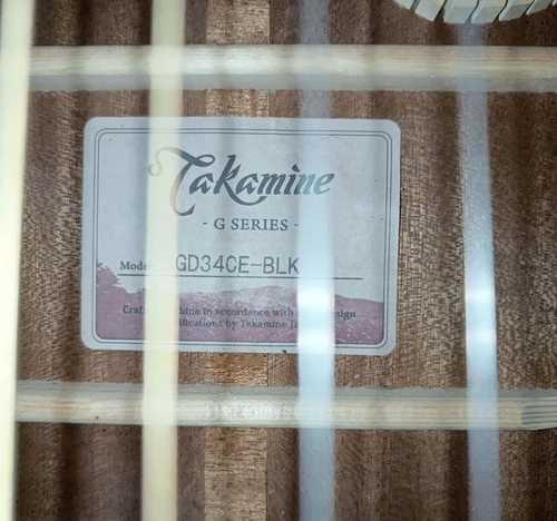 Электроакустическая гитара takamine GD 34 CE