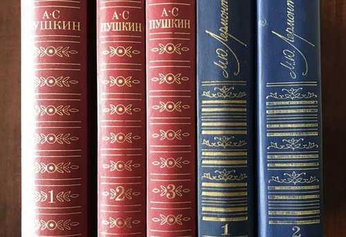 Книги Пушкин и Лермонтов